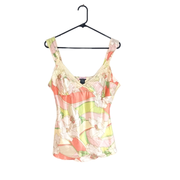 Vintage | Tops | Early 200s Satin Empire Waist Y2k Tank Top With Beaded ...